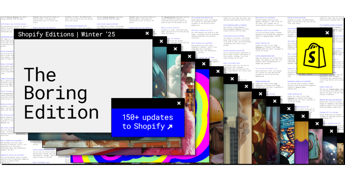 ShopifyがWinter ‘25 Editionsを発表 150以上の機能・製品をアップデート|ECzine（イーシージン）