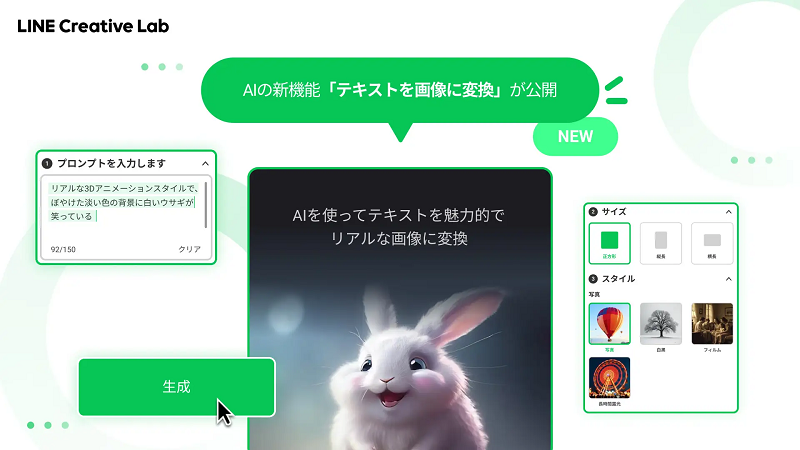 LINEヤフーの「LINE Creative Lab」、AIによるテキストからの画像生成機能を公開|ECzine（イーシージン）