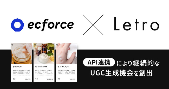 アライドアーキテクツ、LetroとecforceをAPI連携 購入者のUGC生成を自動化|ECzine（イーシージン）