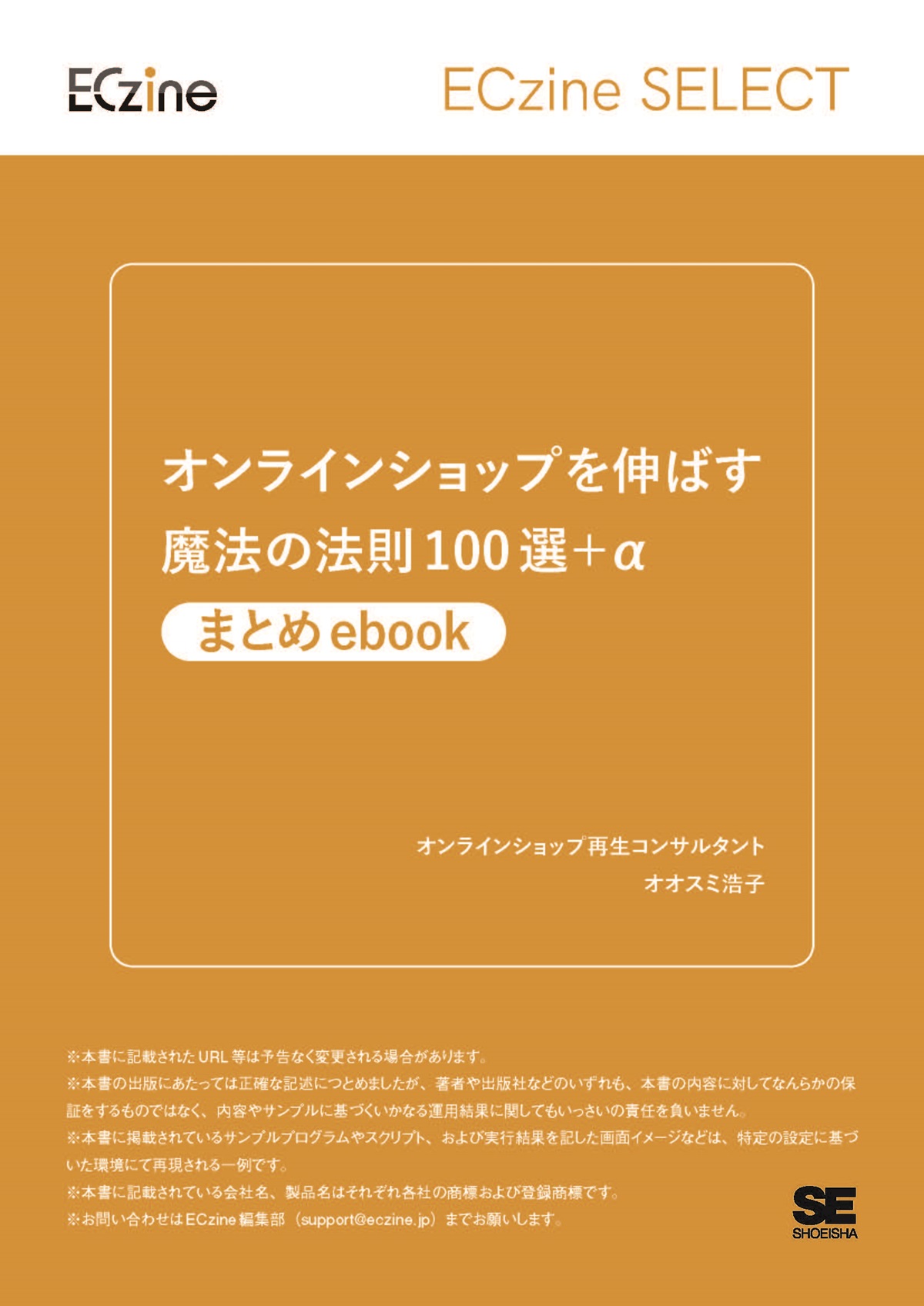 ECzine セレクト「オンラインショップを伸ばす魔法の法則100選＋α まとめebook」|ECzine（イーシージン）